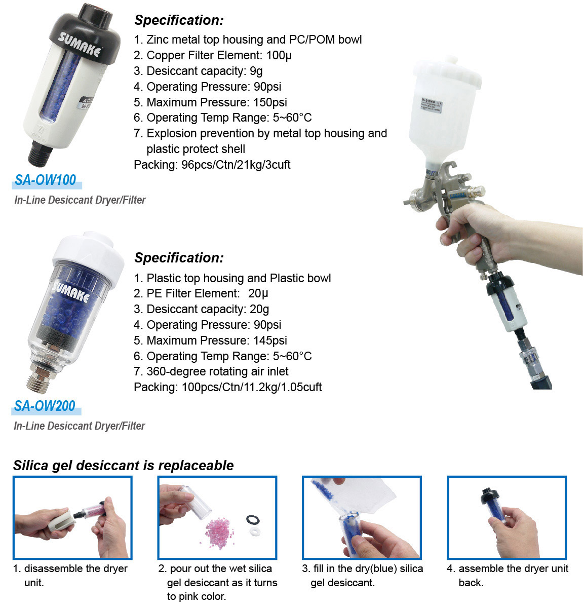 In-Line Desiccant Dryer/Filter